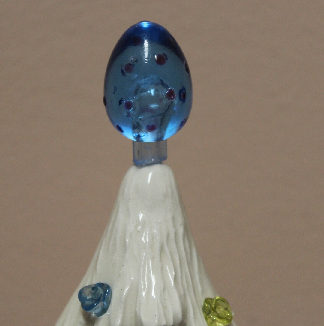 Ceramic Christmas Tree Topper Blue Easter Egg Ceramic Tree Decoration ...