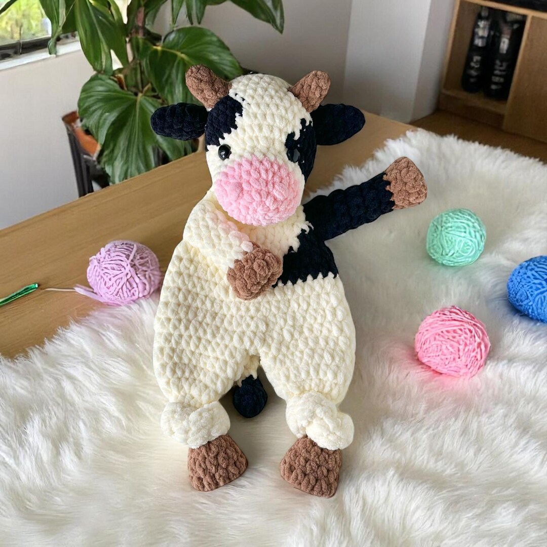 Cow Plush Crochet Patterns, Milk Cow Crochet Gifts, Cow Digital Design ...