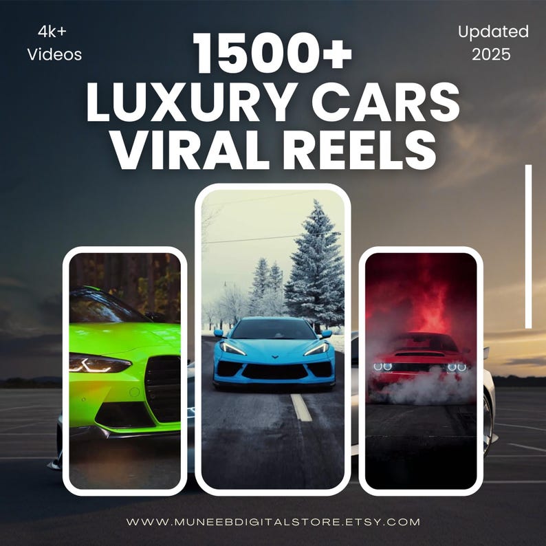 1500+ Luxury Car Reels Bundle: Viral Automotive Content (PLR & MRR ...