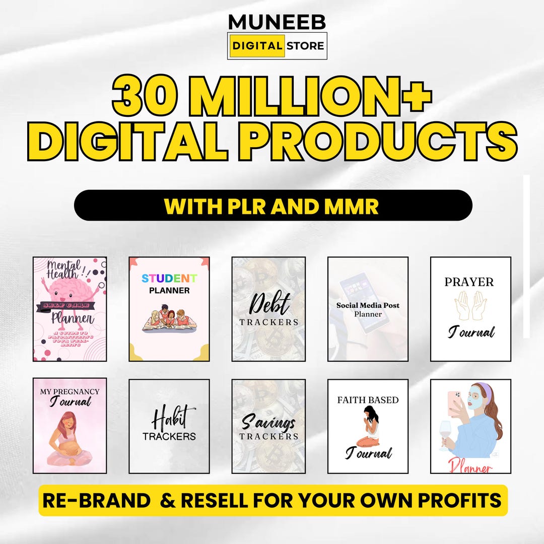 30+ Million MRR PLR Digital Products Bundle: Resell Rights, Ebooks ...