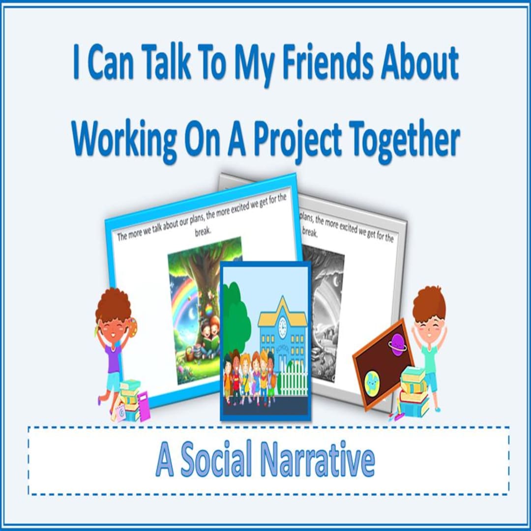 Autism Social Stories for Kids Conversation Cards Making Friends for ...