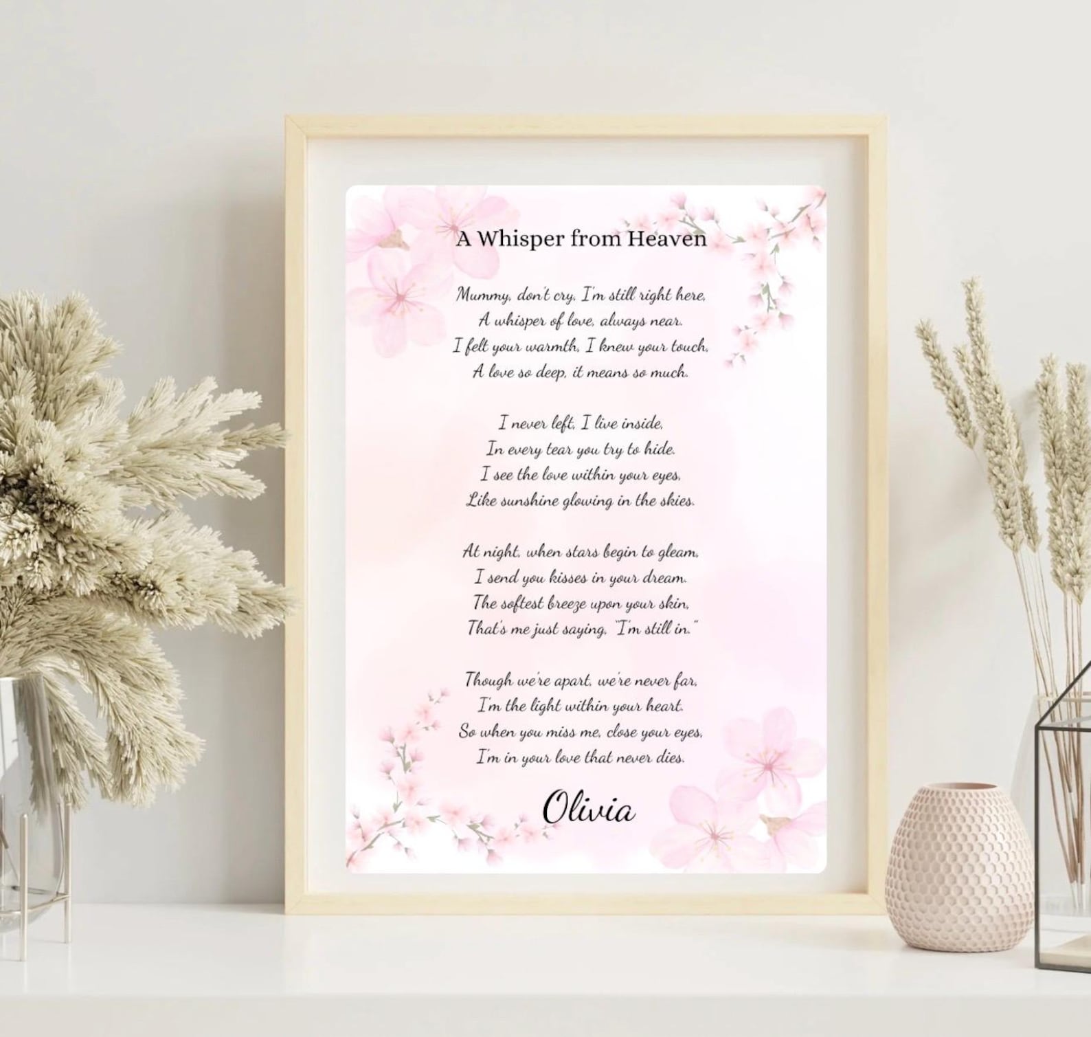 Baby Loss Poem Print | Angel Baby Memorial | Grief Gift | in Memory of ...