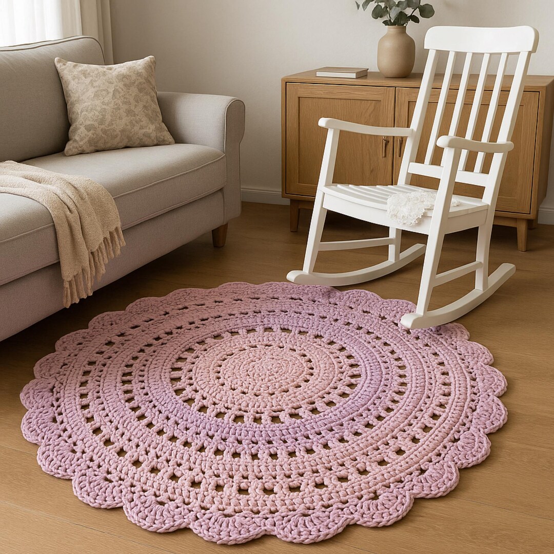 Crochet a Mandala Floor Rug Patterns PDF – Amigurumi Tutorial PDF, Cute ...