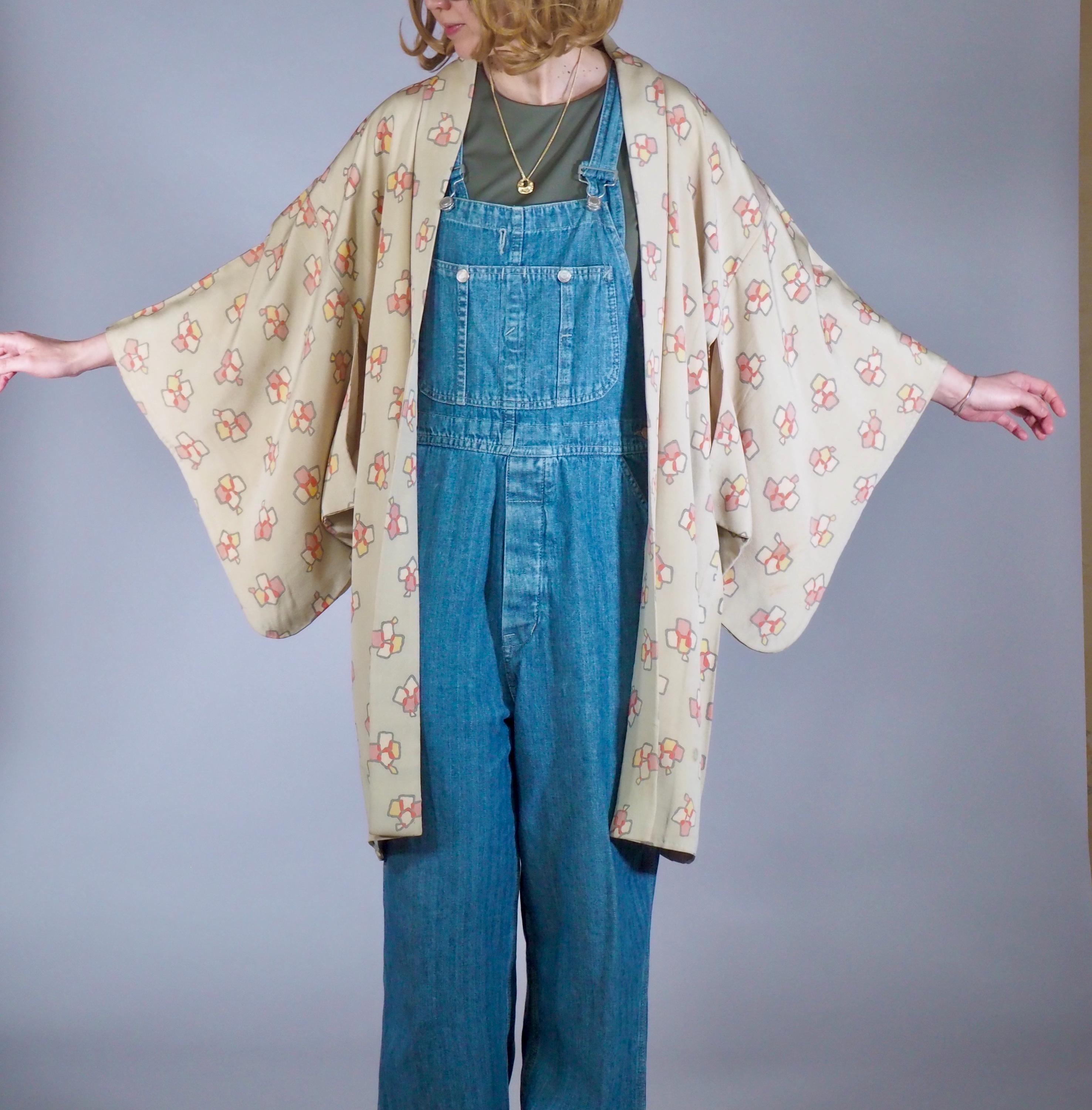 Japan Vintage Kimono Haori, Mens Haori, Women Haori, Kimono Jacket ...