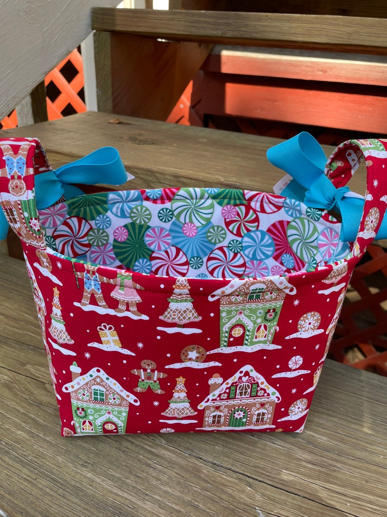 Gingerbread House Gingerbread Man Christmas Cookie Candy Fabric Gift ...
