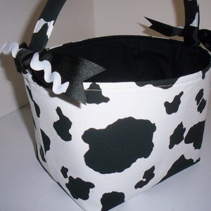So Stinkin Cute Cow Animal Print Fabric Basket - Etsy