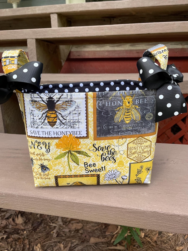 Ready to Ship!! Beehive Bees Inspirational Words Basket, Gift Bag ...
