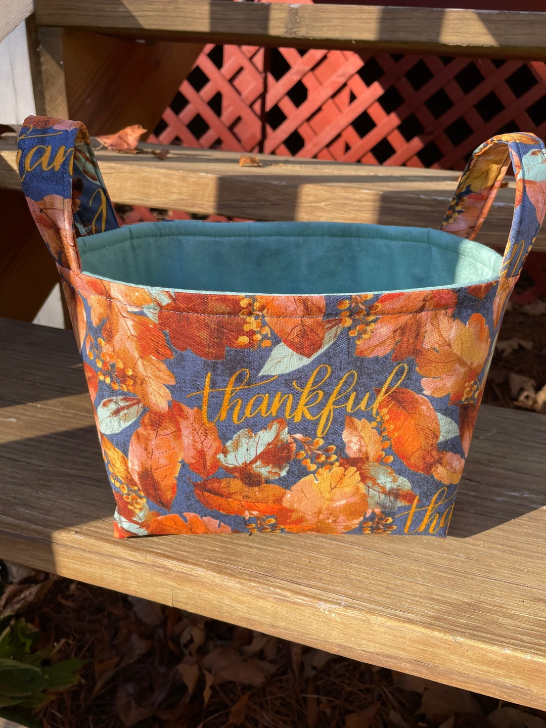 Thankful Basket, Thanksgiving Autumn, Gift Bag, Fall Basket, Organizer ...
