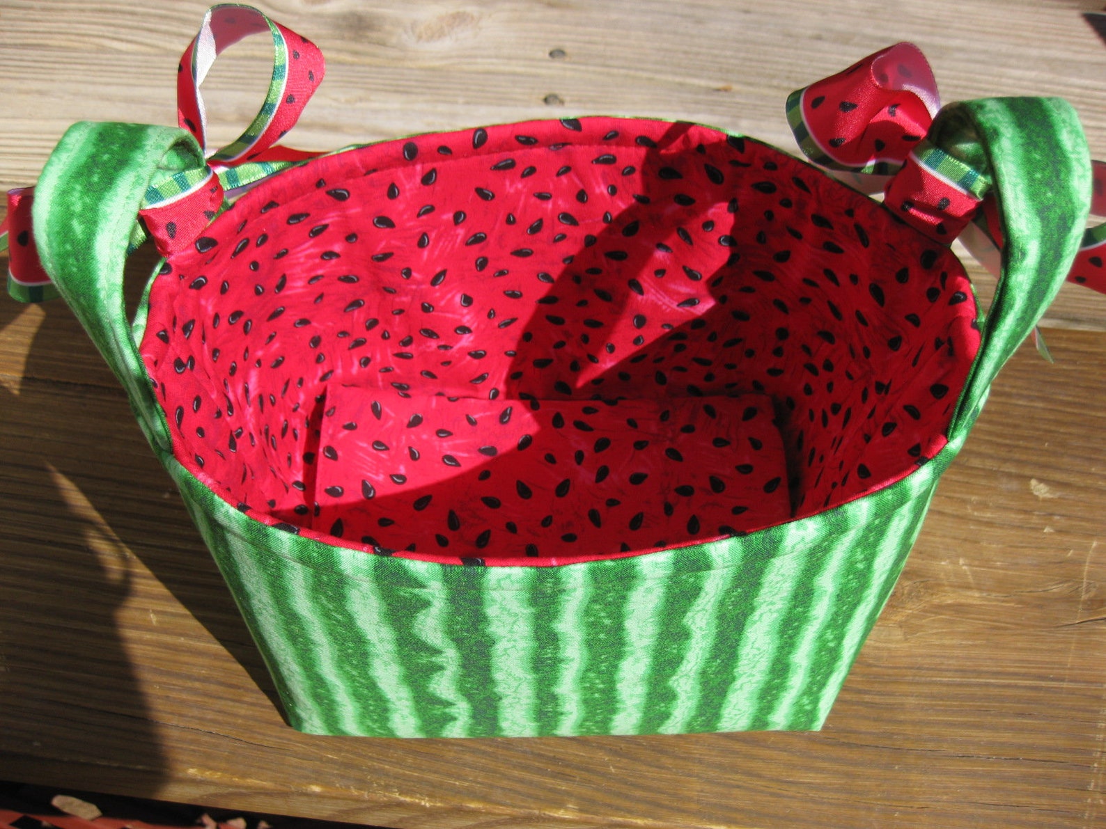 Watermelon Basket, Watermelon Bag, Organizer Tote, Watermelon Bucket ...