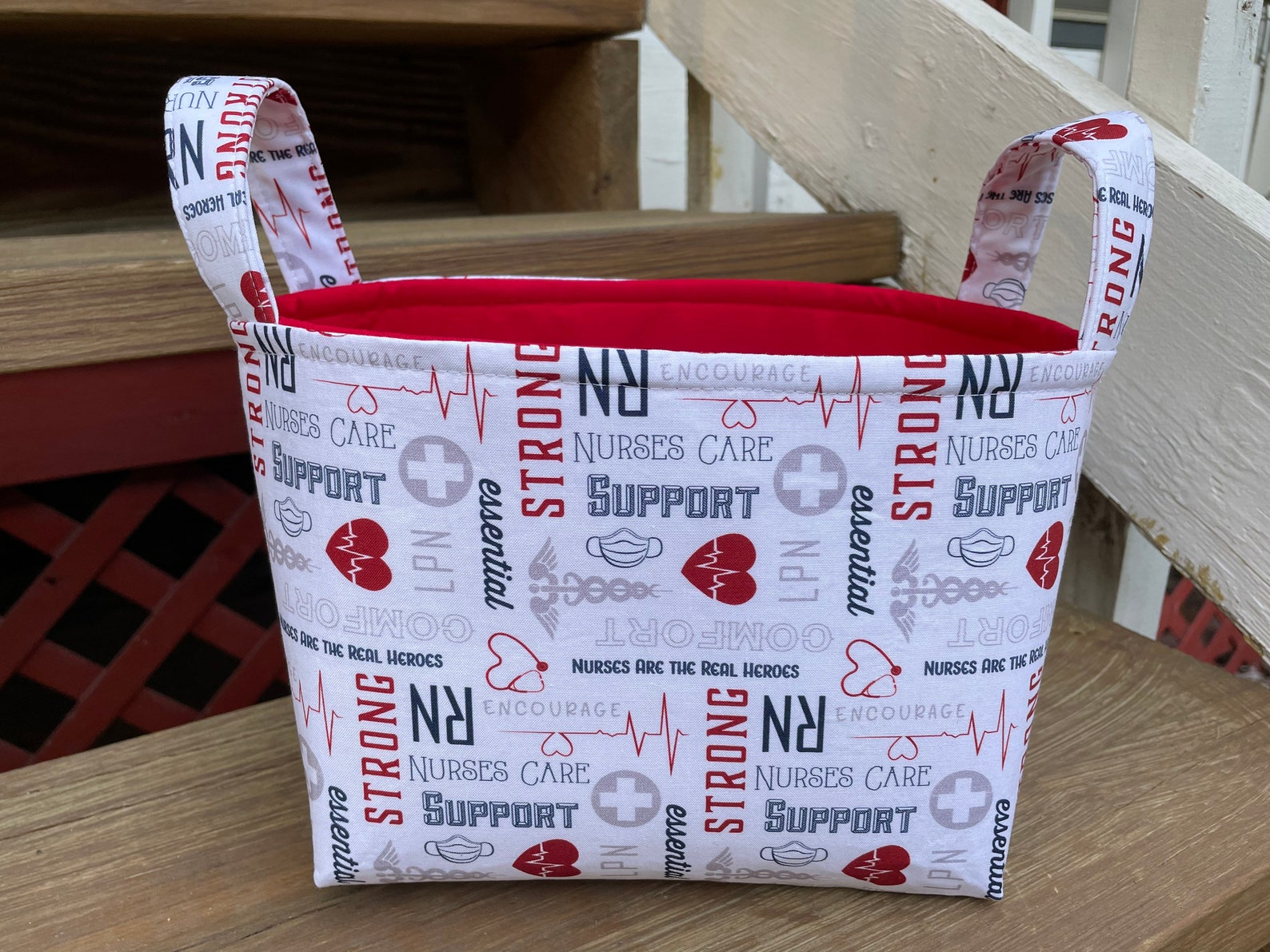 Nurse Appreciation RN EKG Heartbeat Gift Bag Organizer Bin - Etsy