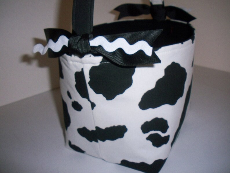 So Stinkin Cute Cow Animal Print Fabric Basket - Etsy