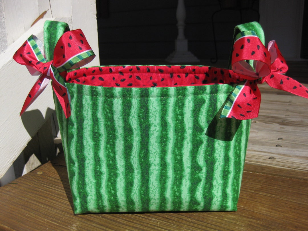 Watermelon Basket, Watermelon Bag, Organizer Tote, Watermelon Bucket ...