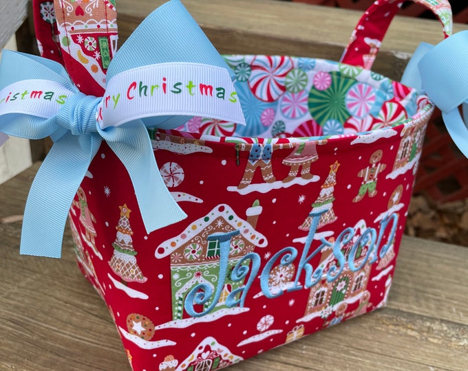 Gingerbread House Gingerbread Man Christmas Cookie Candy Fabric Gift ...