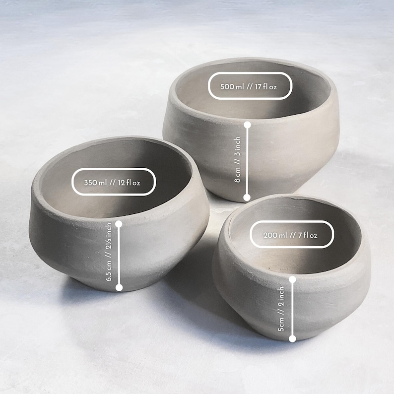 Bowl Pottery Template Set – 3 Sizes Printable Ceramic Dish Pattern PDF ...