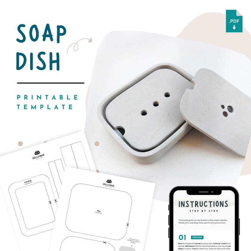 Clay Soap Dish Template - Etsy