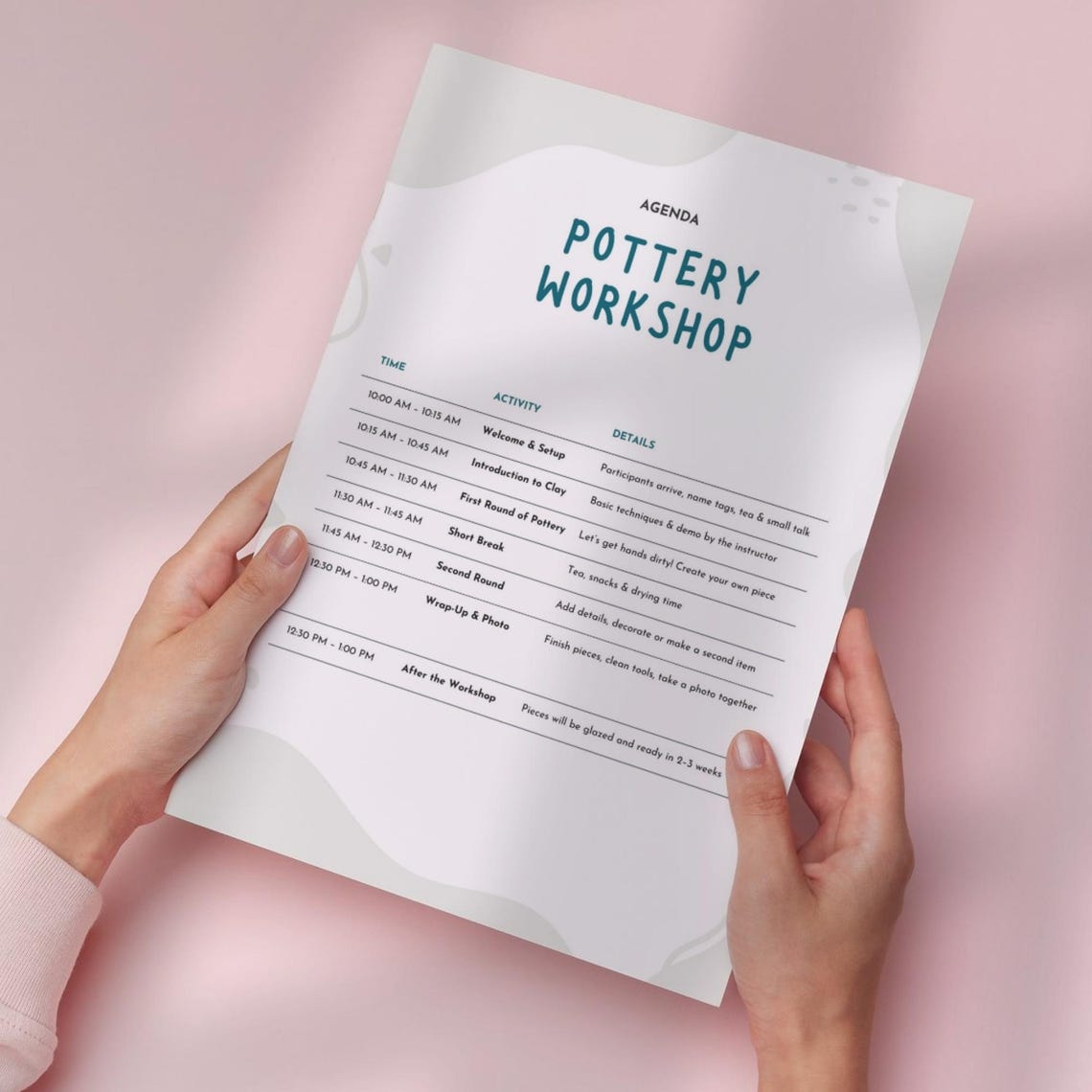 Pottery Workshop Canva Template Bundle – Printable Editable Designs for ...