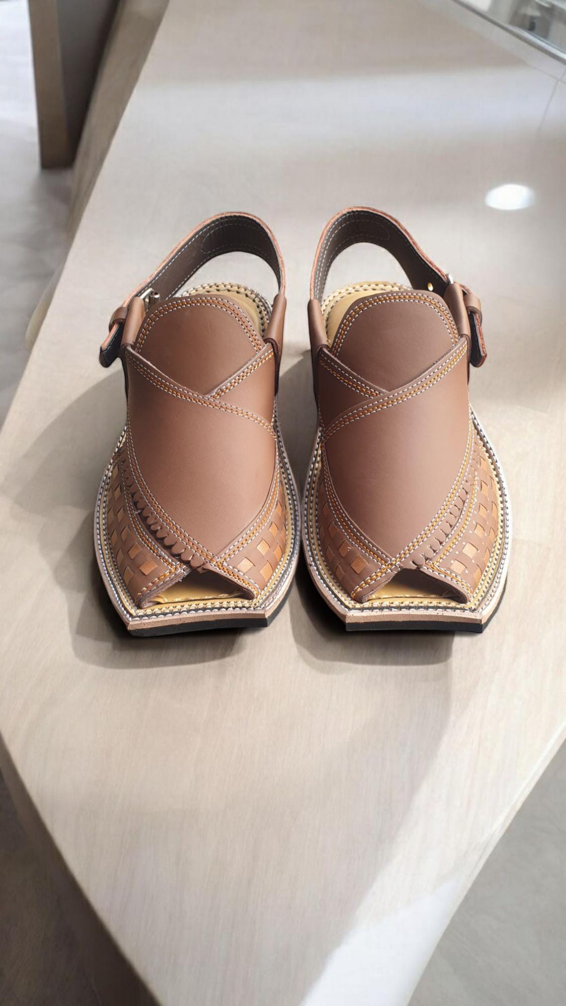 Light Brown Peshawari Chappal - Etsy