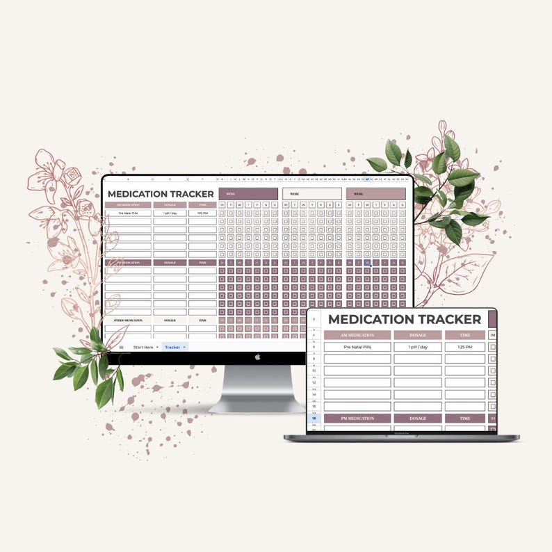 Medication Tracker Google Sheets Template, Daily Medication Log ...