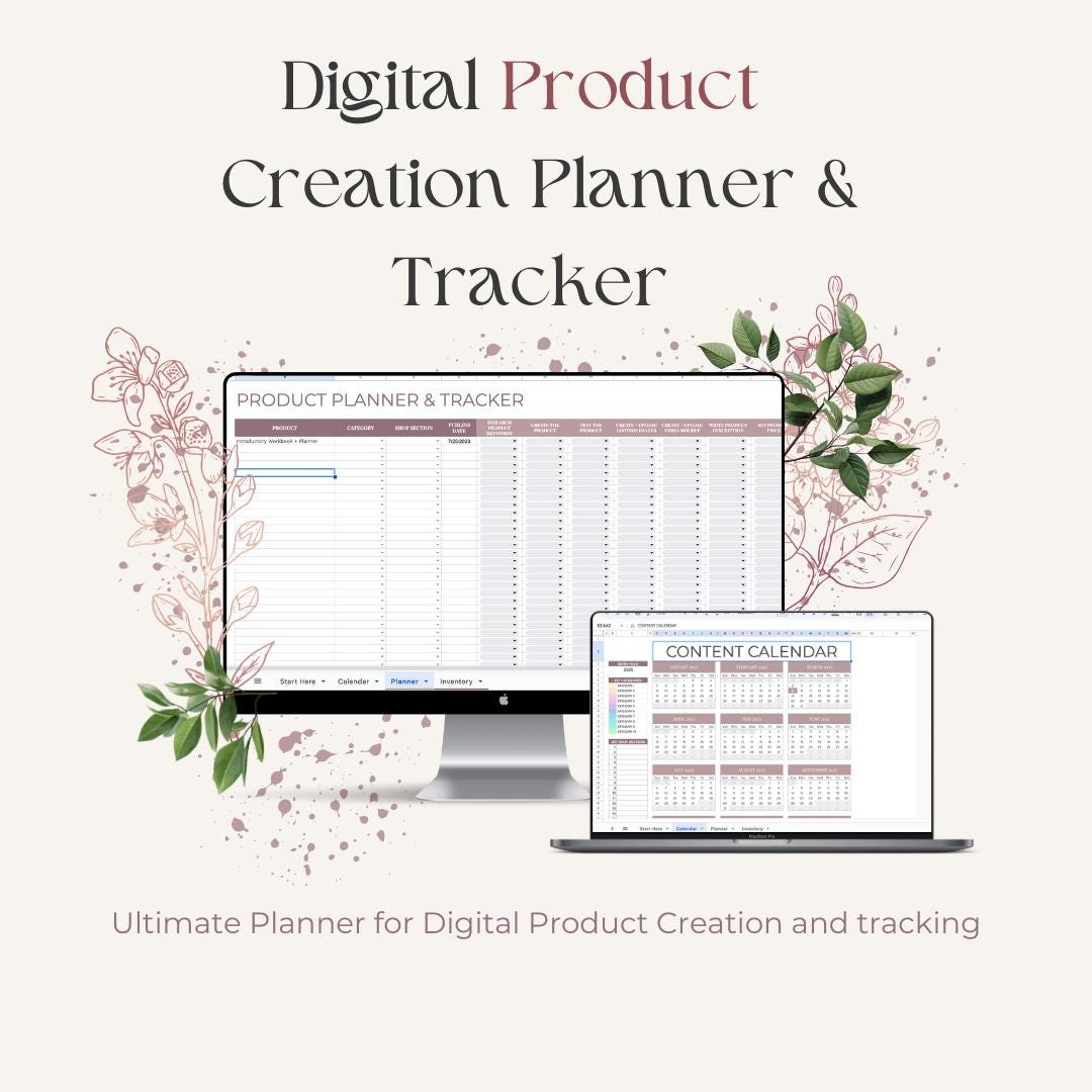 Digital Product Planner Google Sheets, Etsy Inventory Tracker (digital ...