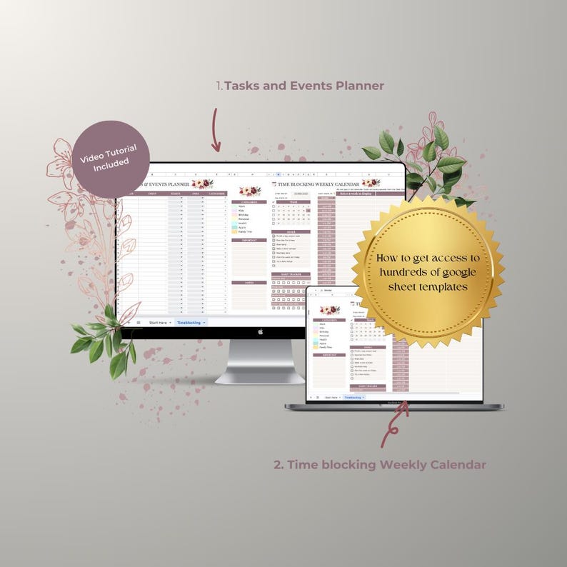 Weekly Time Blocking Google Sheet, Digital Planner Template, 24 Hour ...