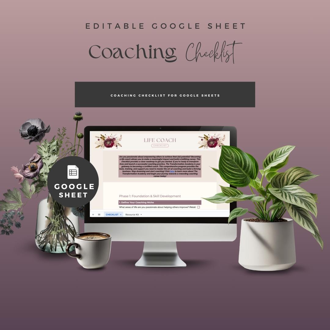 Coaching Checklist for Google Sheets | Coaching Checklist Template ...