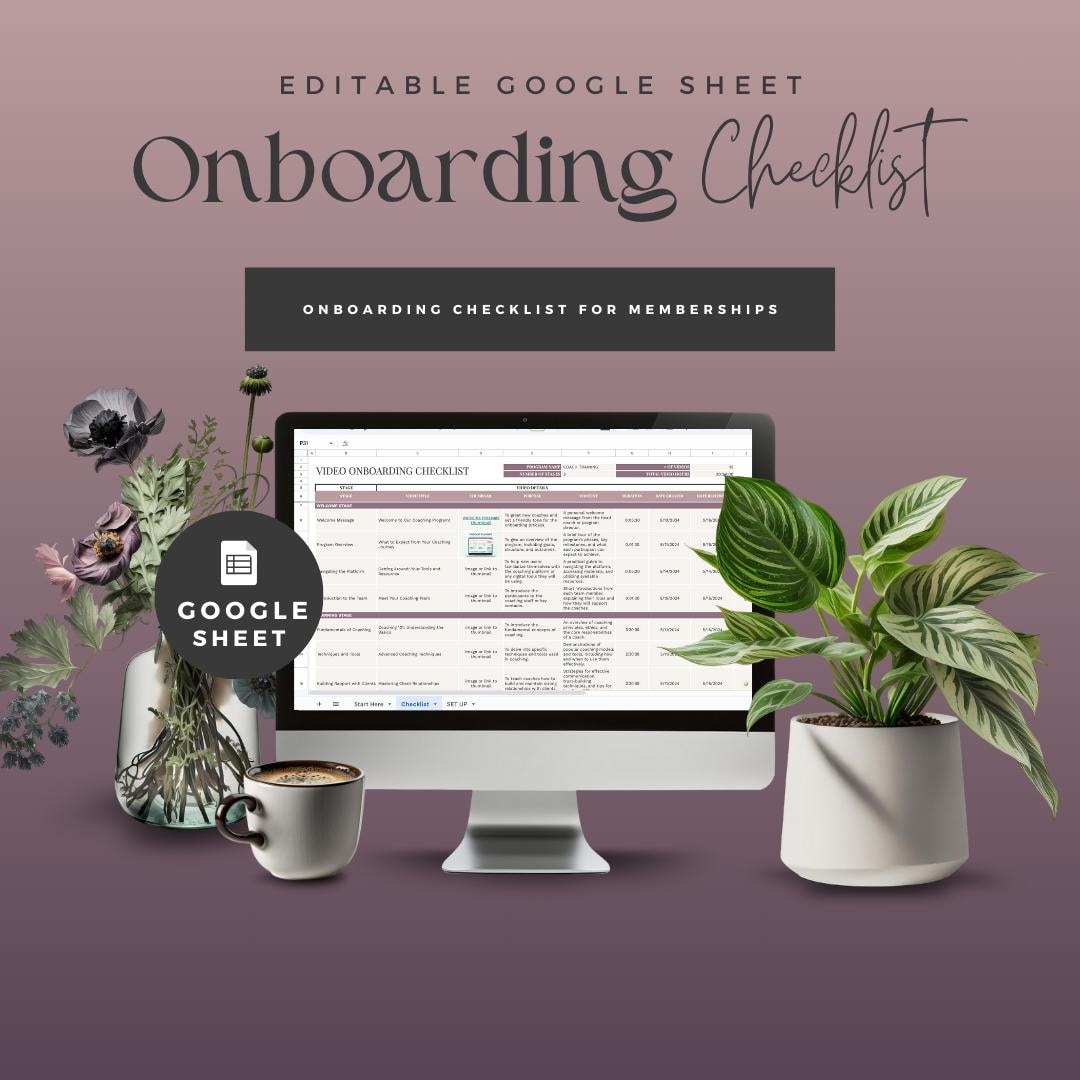 Onboarding Checklist for Memberships | Onboarding Checklist Google ...