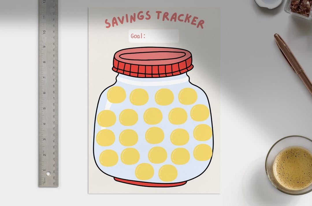 Savings Tracker Printable – Jar-themed Goal Tracker - Etsy