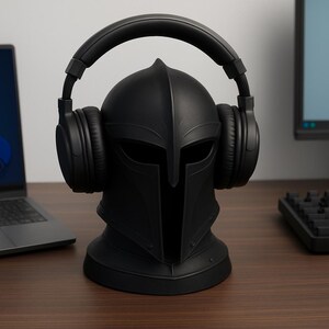 Medieval Knight Helmet Headphone Stand | 3D Printed Desk Decor | Gamer ...