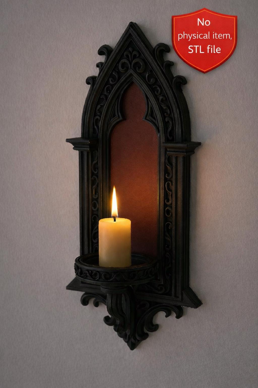 Cathedral Candle Holder, Tealight Holder STL File, Candle Sconce STL ...