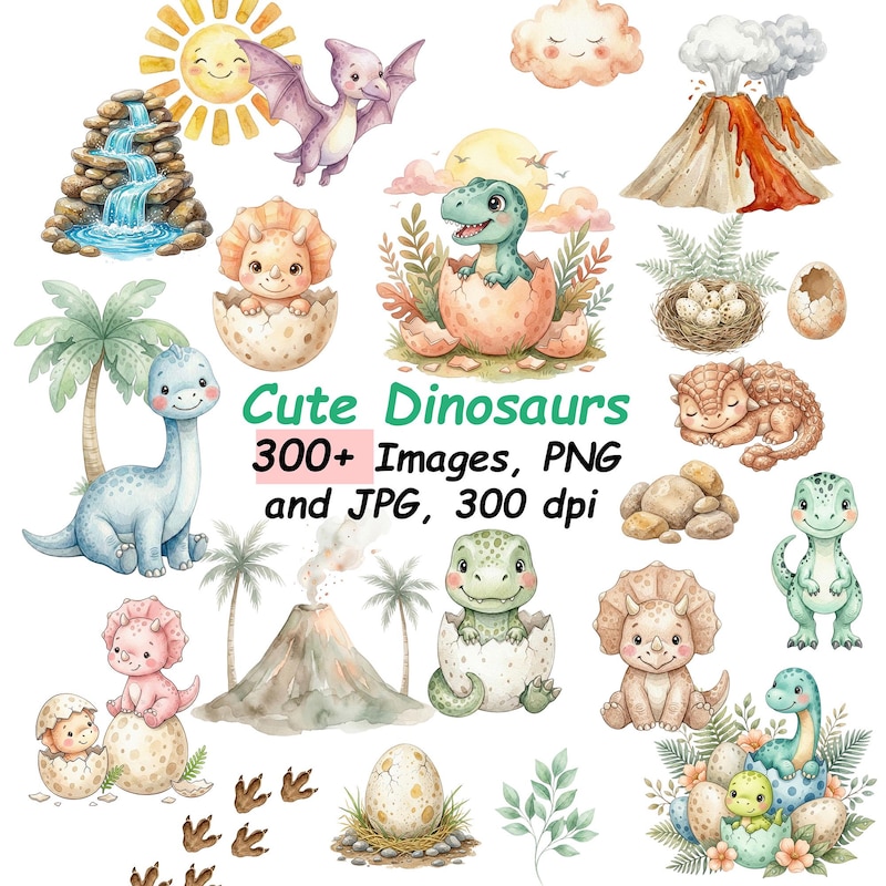 Cute Kawaii Dinosaur - Etsy