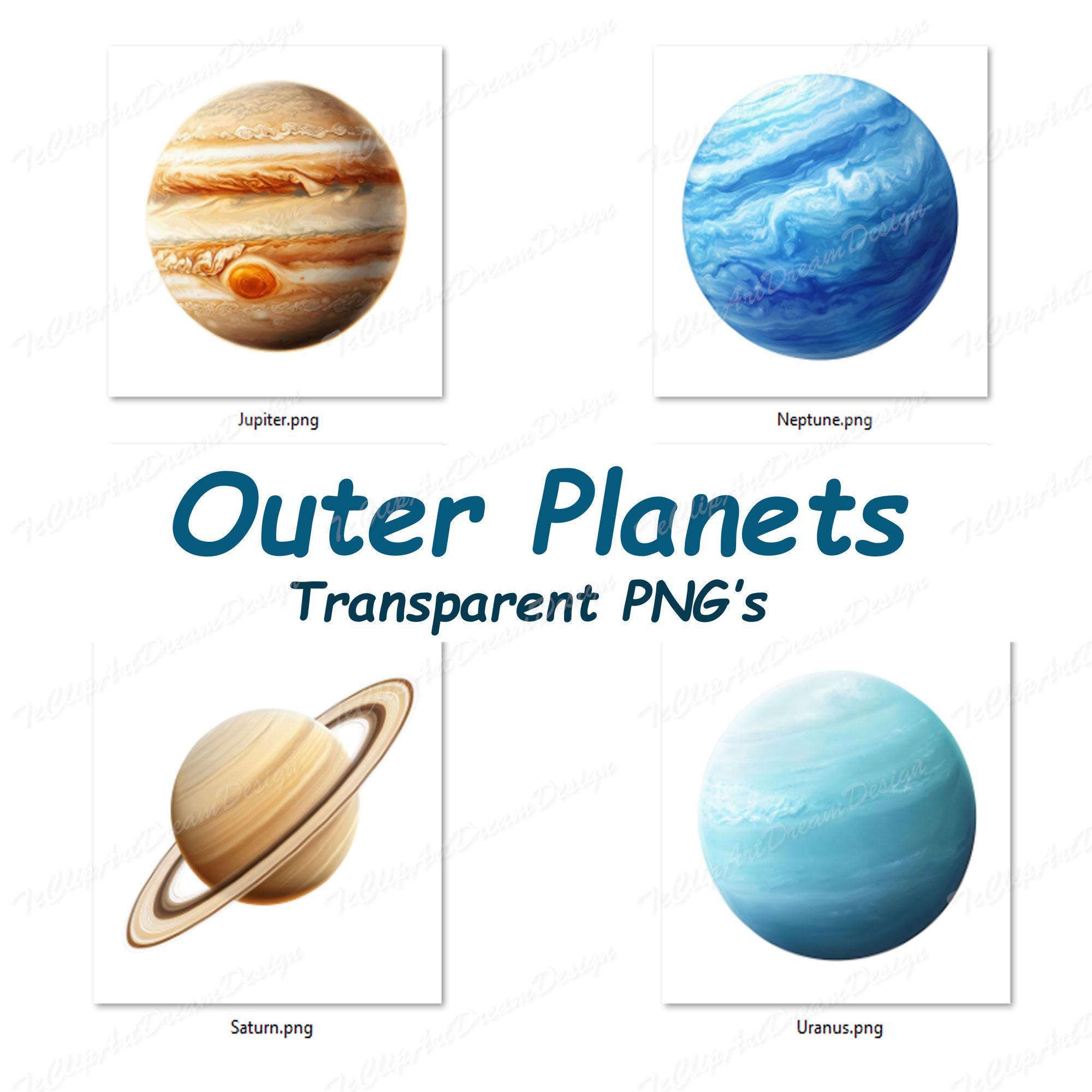 Solar System Clipart, 40+ Realistic Planets Clipart Set, Transparent ...