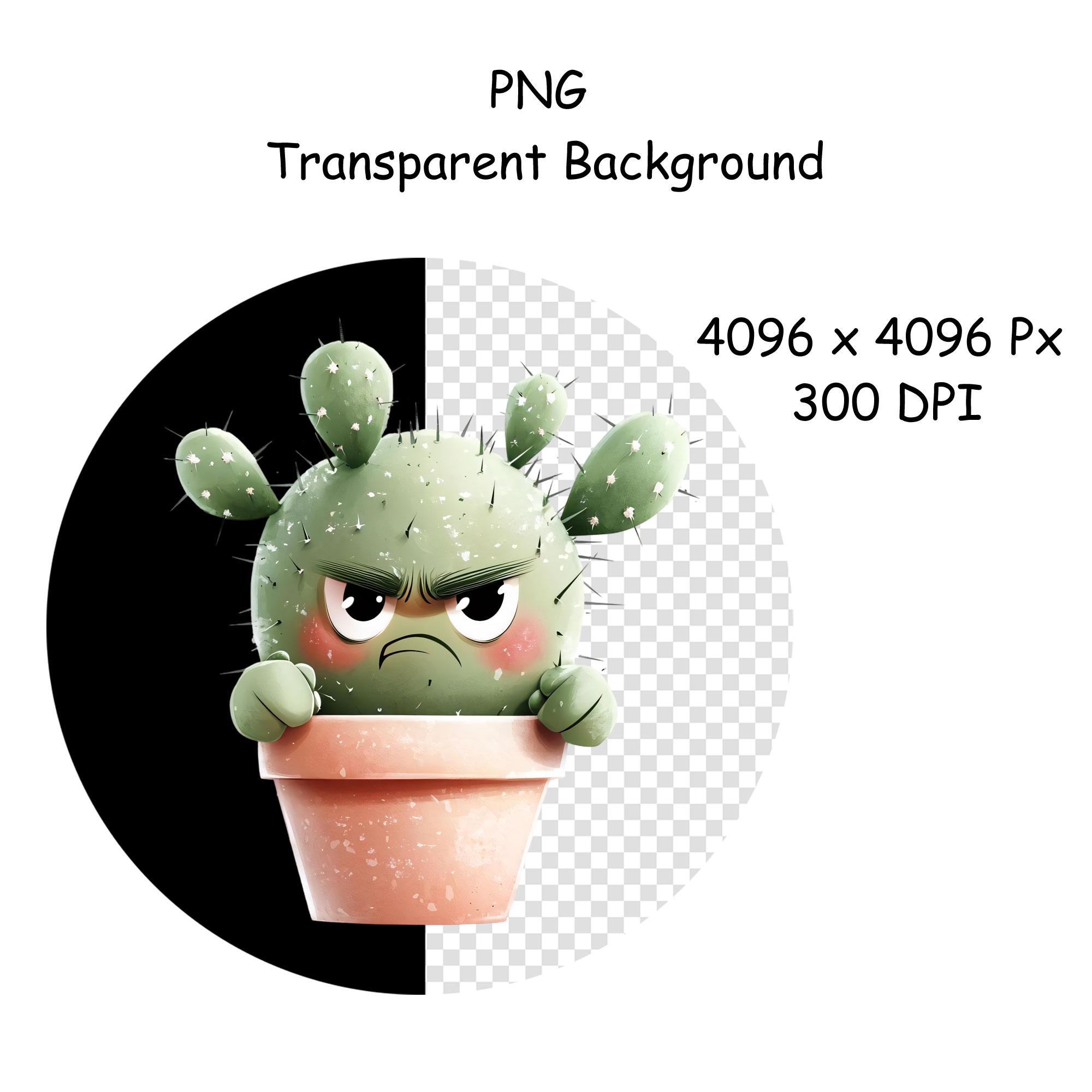 49 Cute Cactus Clipart Bundle, Watercolor Cacti PNG, Funny Grumpy ...