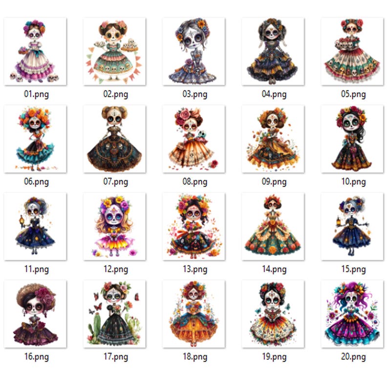 63 La Catrina Clipart, Day of the Dead PNG, Mexican Dolls La Catrina ...