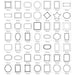 260 Hand Drawn Frames Clipart Bundle, Doodle Frame Border Clip Art, PNG ...