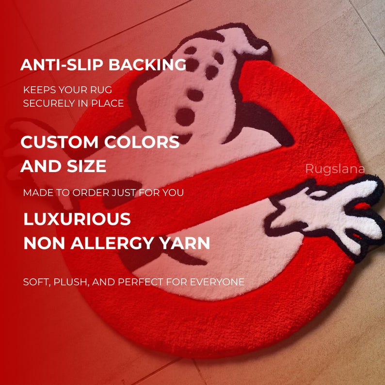 Ghostbusters Carpet, Custom Tufted Rug Design/personalized Rug, Custom ...