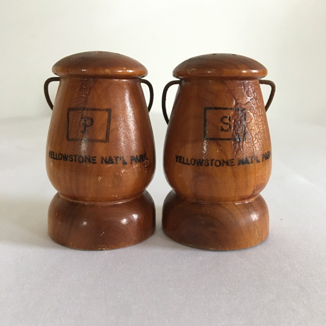 Vintage Yellowstone S&P Shakers - Collectible Park Souvenir - Etsy
