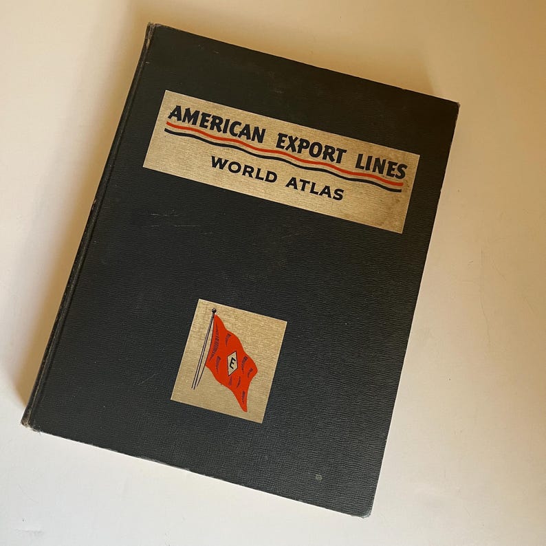Vintage 1950s American Export Lines World Atlas – Maritime Travel Book ...