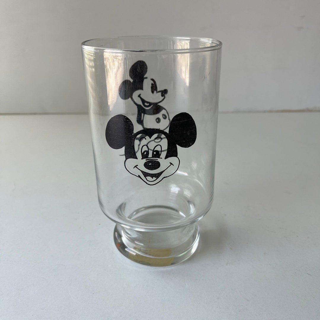Vintage Disney Glass - Mickey Mouse Classic Design - Rare Collectible ...