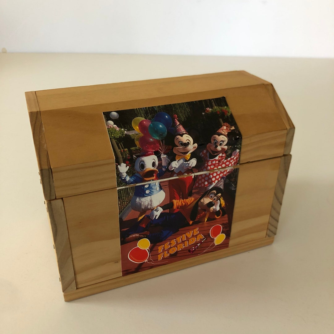 Vintage Disney Mickey Mouse Wooden Jewelry Box - 1980s Collectible ...