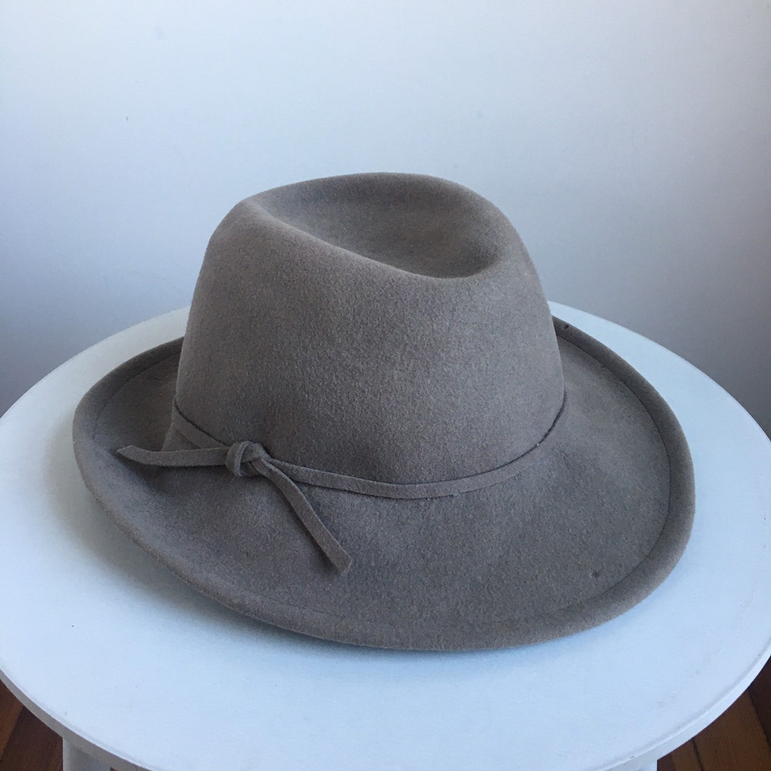 1960s Vintage Betmar Wool Hat With Scarf - Grey Wool, Made in USA - Etsy