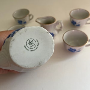 Vintage Blue and White Floral Tea Set With Gold Trim - Kahla - GDR Made - Etsy
