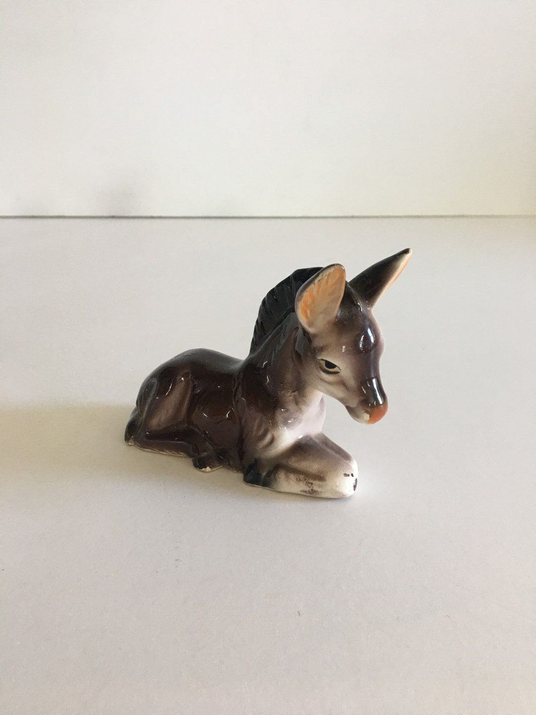 1960s Vintage Ceramic Donkey Figurine Charming Gift for Animal Lovers ...