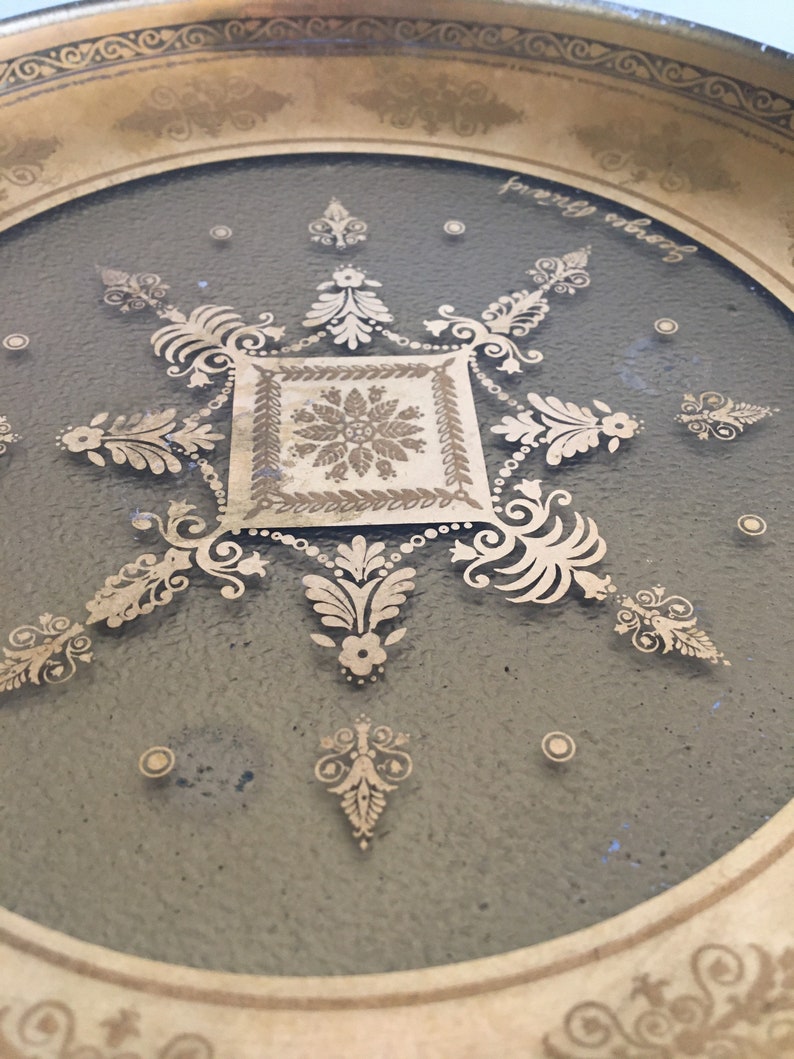Vintage Gold Ornate Decorative Plate - 1960s Boho Decor - Etsy