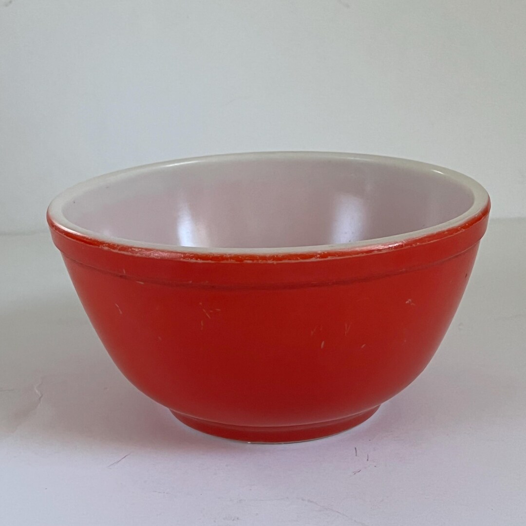 Vintage Pyrex Red Mixing Bowl, Classic Retro Kitchenware, Collectible ...