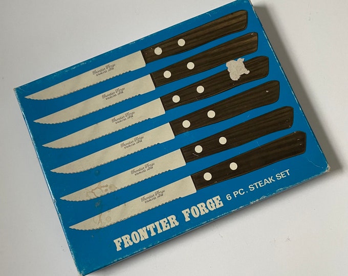 Vintage Frontier Forge 6-piece Knife Set - Stainless Steel, NOS Kitchen ...