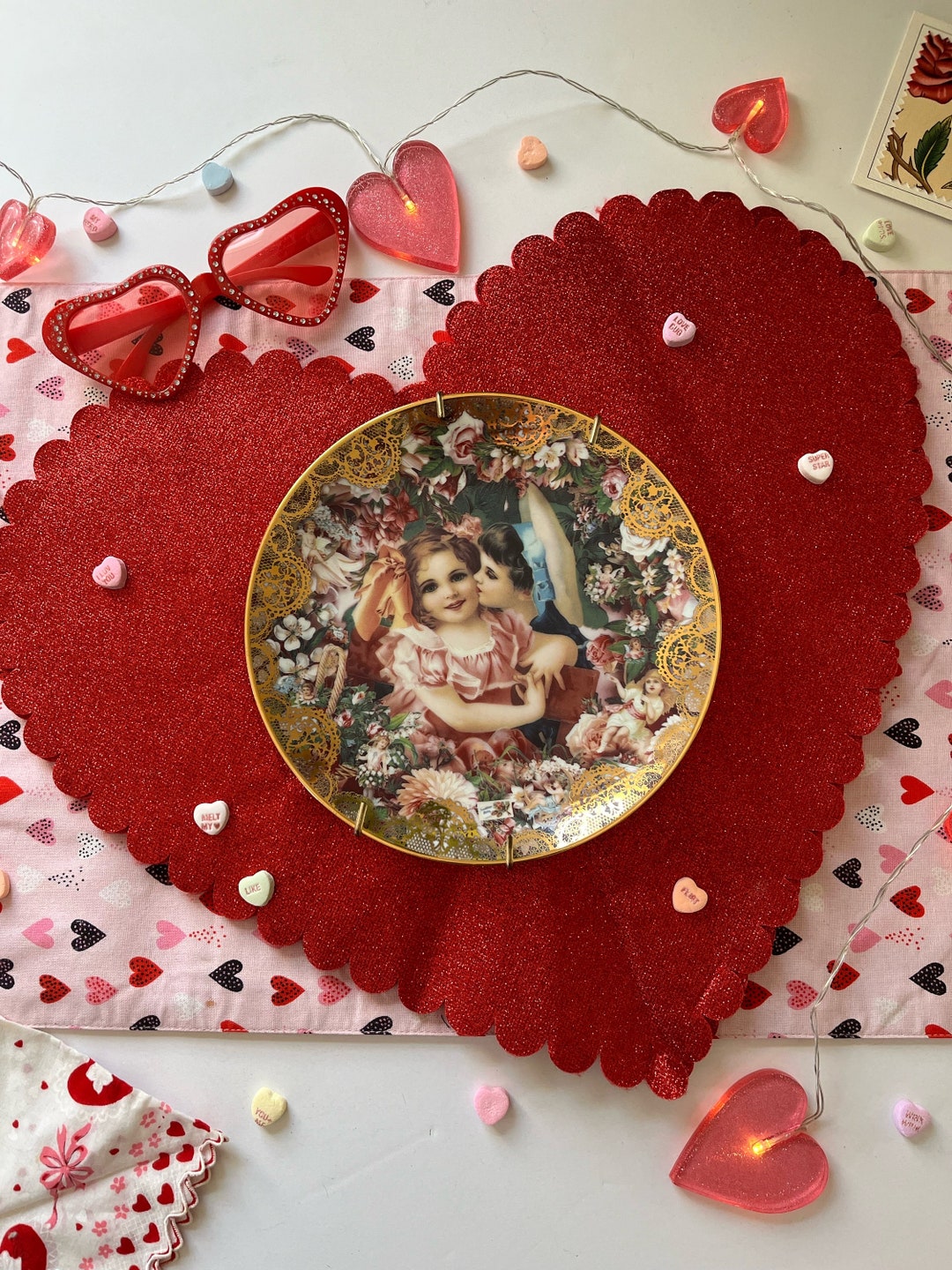 Vintage Decorative Plate - Dearest Kiss by John Grossman - Etsy