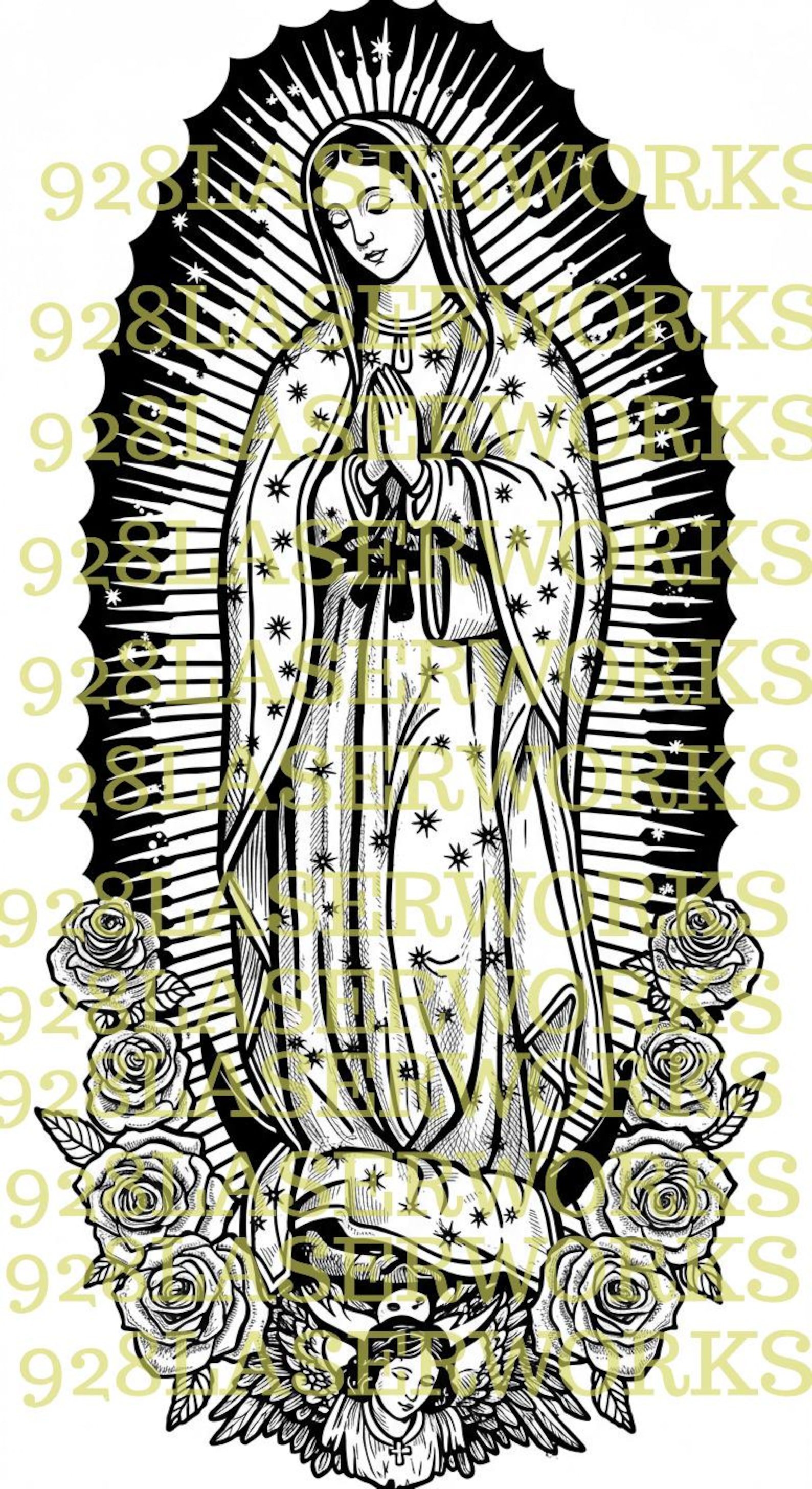 VIRGIN MARY SVG - Etsy
