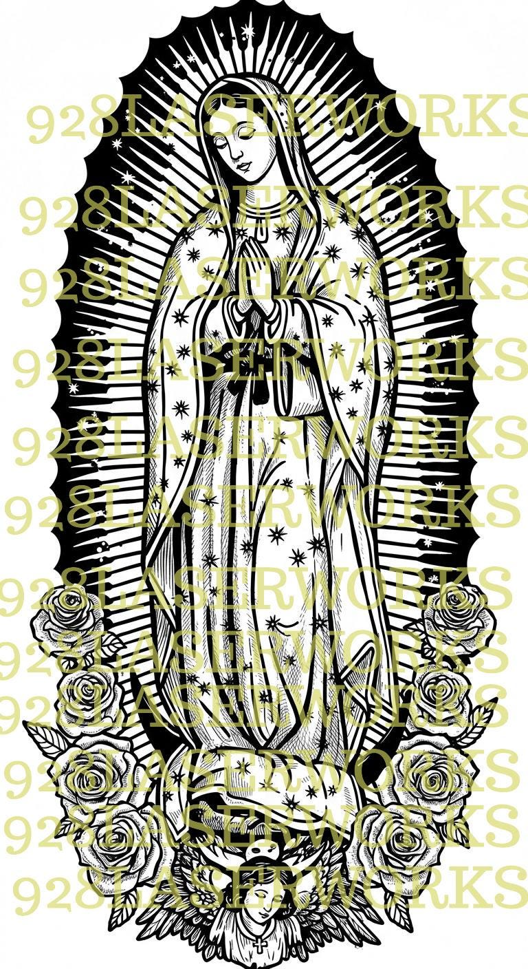 VIRGIN MARY SVG - Etsy