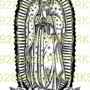 VIRGIN MARY SVG - Etsy