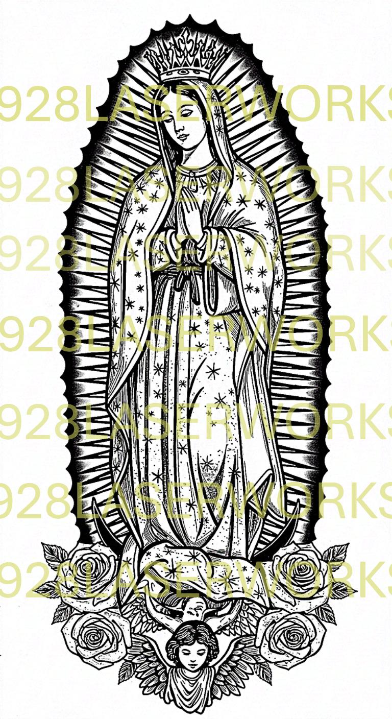 VIRGIN MARY SVG - Etsy